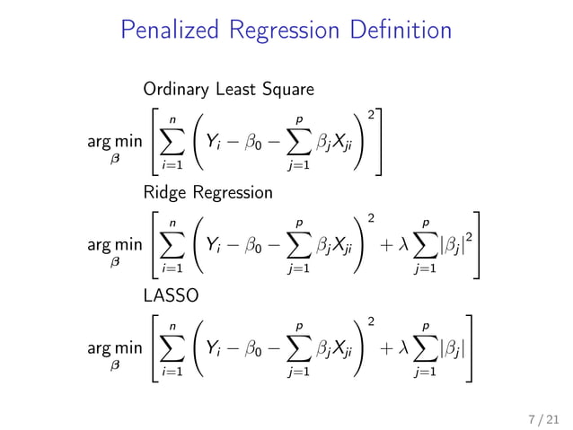 Visual Explanation of Ridge Regression and LASSO | PDF | Technology & Computing