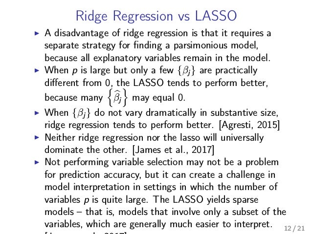 Visual Explanation Of Ridge Regression And LASSO Visual Explanation Of Ridge Regression And LASSO