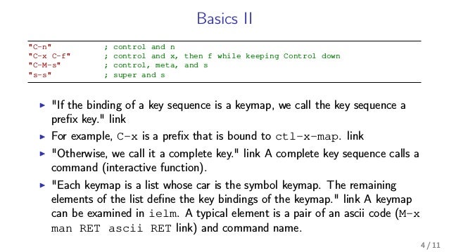 Emacs Key Bindings