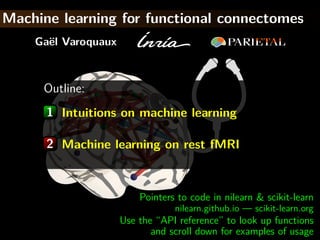 Machine learning for functional connectomes | PPT