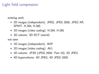 Lossy Light Field Compression | PDF