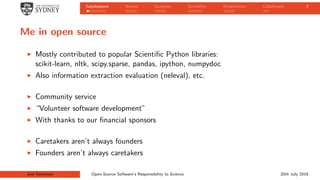 Open-Source Software's Responsibility to Science | PPT