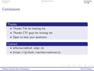 Windows Kernel & Driver Development | PDF
