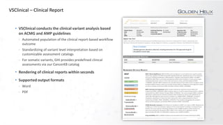 AMP-Based Variant Classification with VSClinical | PDF