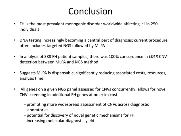 Using NGS to detect CNVs in familial hypercholesterolemia | PPT