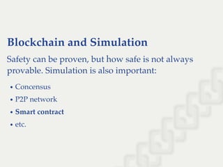 Blockchain and Smart Contract Simulation | PPT
