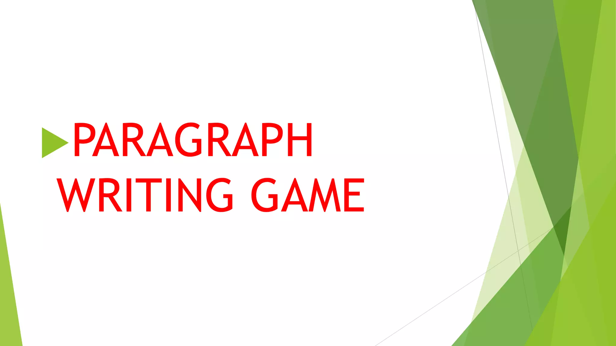 ENGLISH PARAGRAPH WRITING | PPT