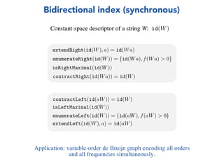 Smaller fully-functional bidirectional BWT indexes | PPT