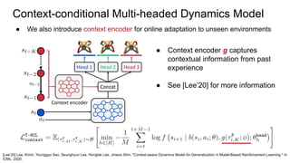 Trajectory-wise Multiple Choice Learning for Dynamics Generalization in Reinforcement Learning | PPT
