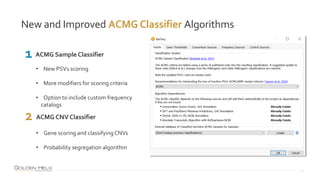 Exploring New Features and Clinical Reports in the ACMG Guideline ...