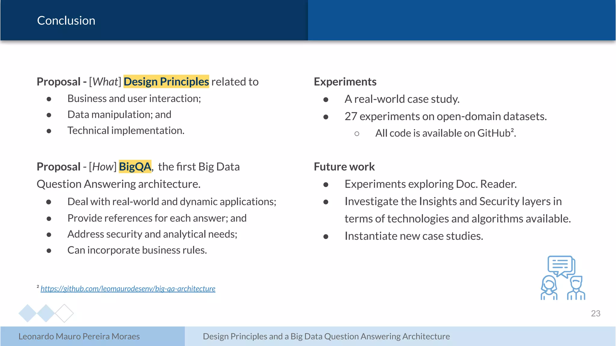 Design Principles and a Software Reference Architecture for Big Data Question Answering Systems ...