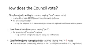 The Evolution of Qualified Majority Voting (QMV) of the Council | PPTX