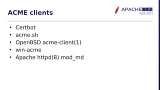 ACME and mod_md: tls certificates made easy | PPT