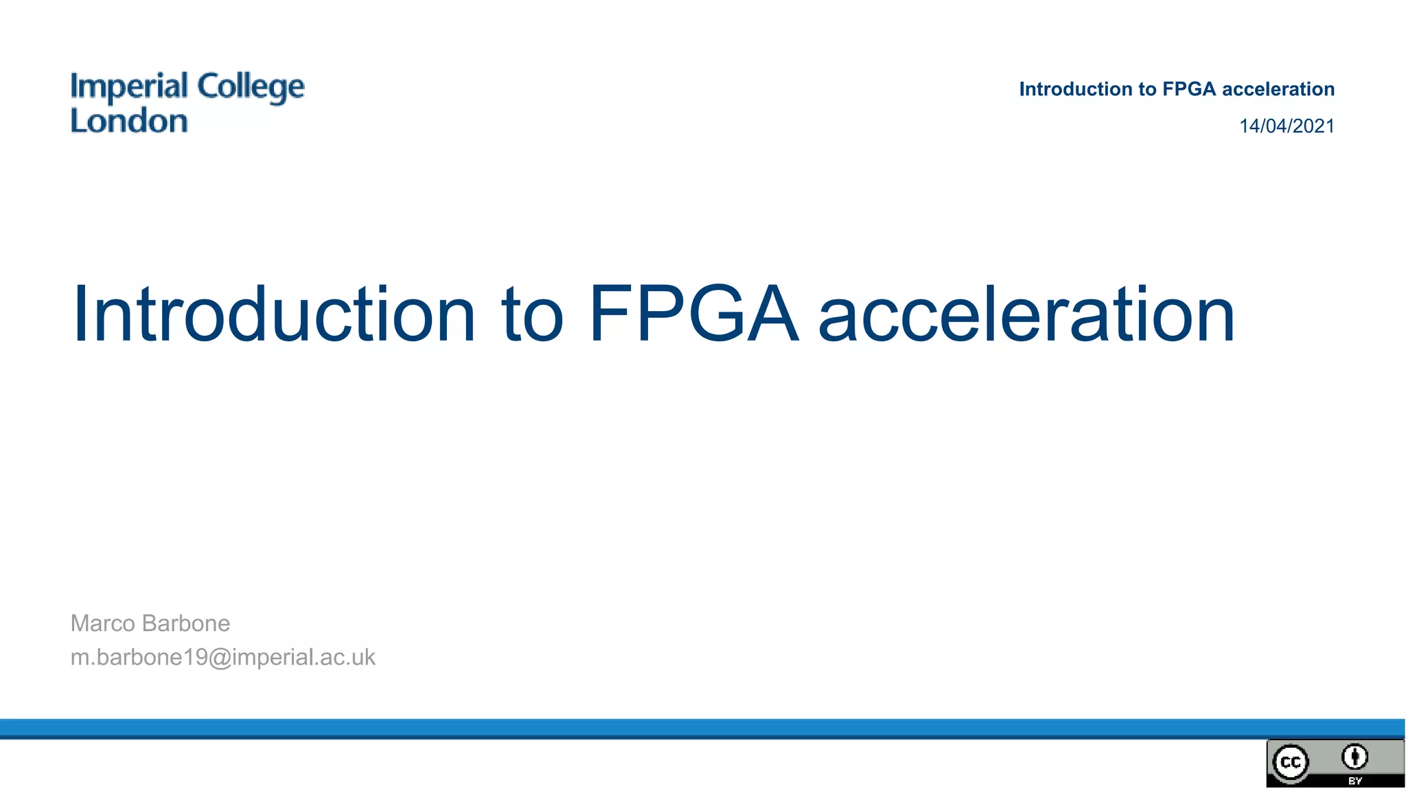 Introduction To Fpga Acceleration Ppt