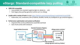 Faster Container Image Distribution on a Variety of Tools with Lazy Pulling | PPT