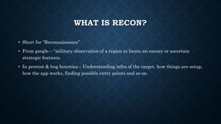 Recon like a pro | PPTX