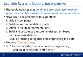 Towards Principled User-side Recommender Systems | PPT