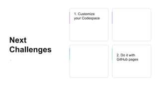 JavaScript Portfolio Site with GitHub Codespaces | PPTX