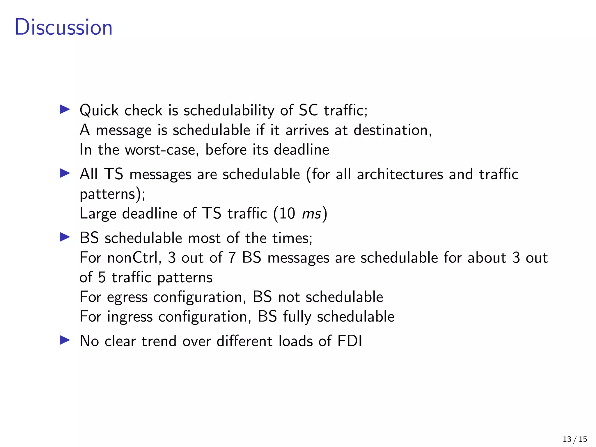 Selection Of Fdi Tolerant Time Sensitive Networking Tsn Based Architecture Ppt