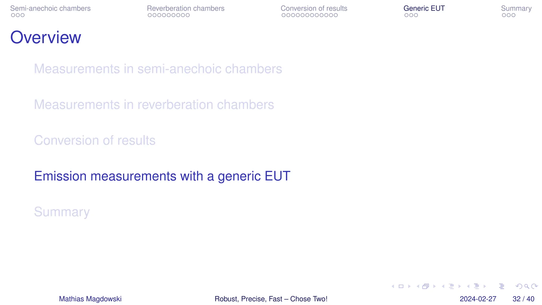 Robust, Precise, Fast - Chose Two for Radiated EMC Measurements! | PPT