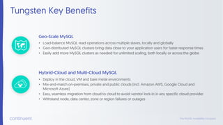 Continuent Tungsten Value Proposition Webinar | PPT