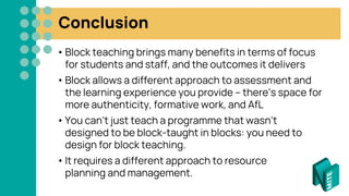 Block from the Beginning: new perspectives from a new model | PPT