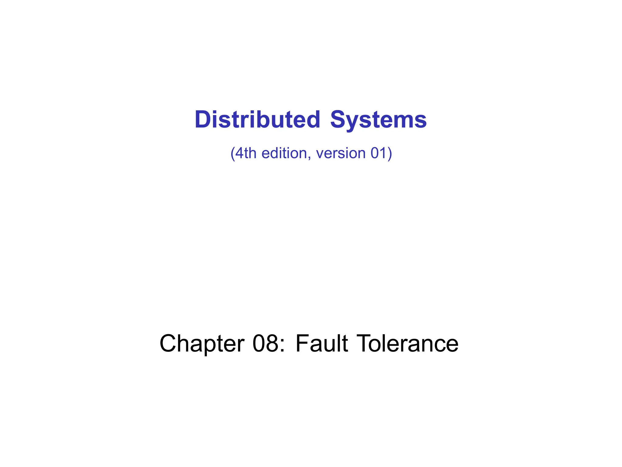Fault Tolerance in Distributed System | PPTX