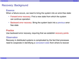Fault Tolerance in Distributed System | PPTX