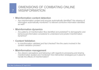 Online Misinformation: Challenges and Future Directions | PDF