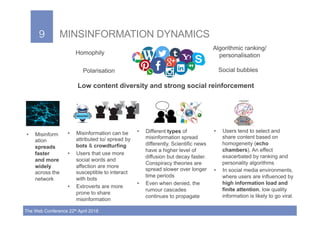 Online Misinformation: Challenges and Future Directions | PDF