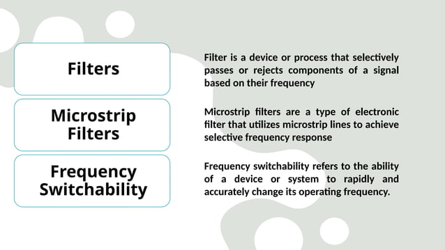 Microstrip Filter and various techniques | PPTX