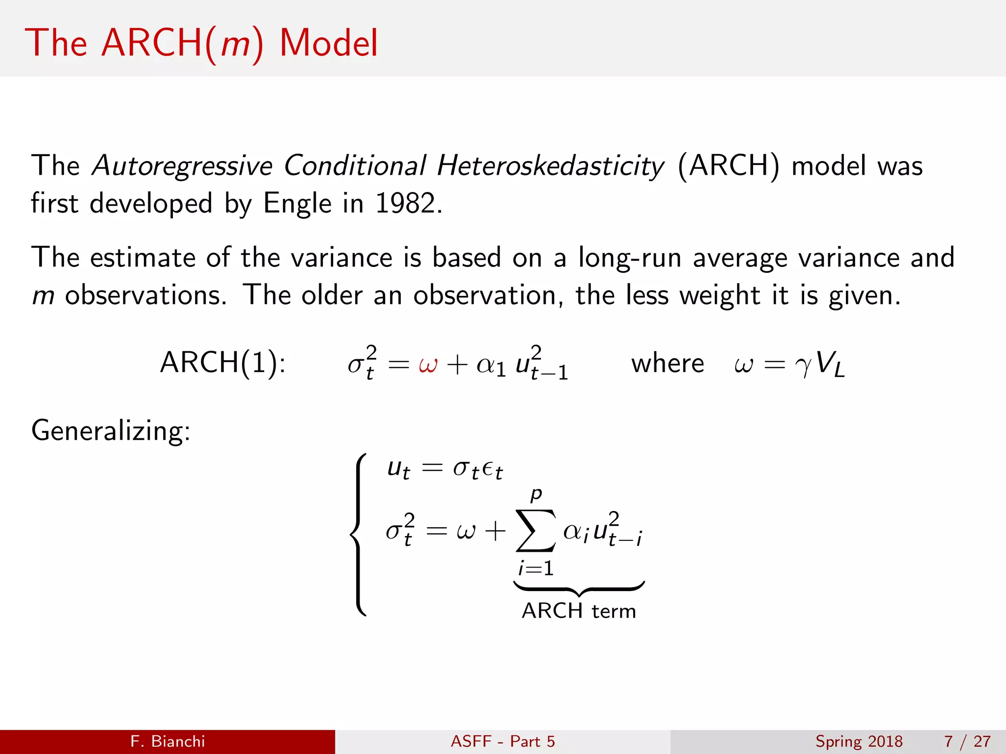 Arch & Garch Processes | PDF