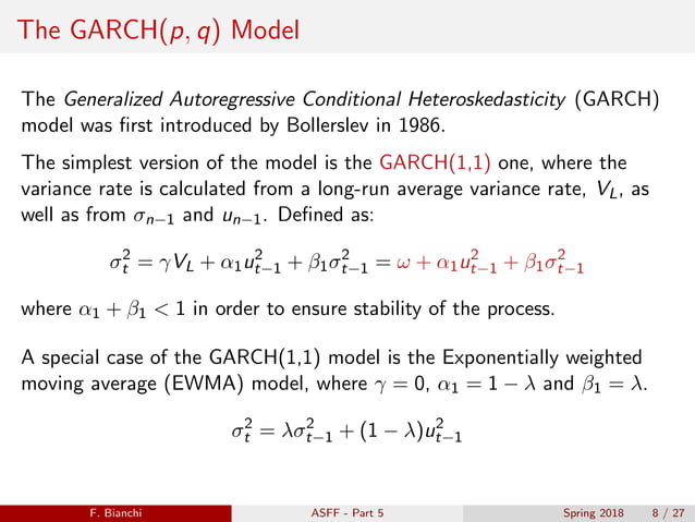 Arch & Garch Processes | PDF