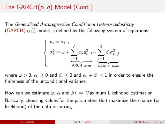 Arch & Garch Processes | PDF