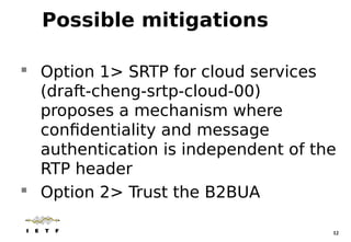 DTLS-SRTP Handling in SIP B2BUAs | PPT