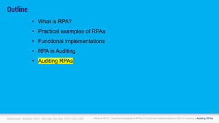Robotic Process Automation (RPA): A Brief Introduction for Auditors | PPT