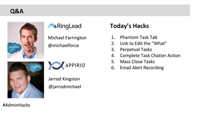 Killer Salesforce Admin Activity Hacks Ppt