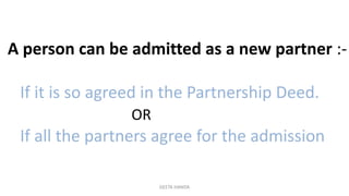 Admission of a partner | PPTX