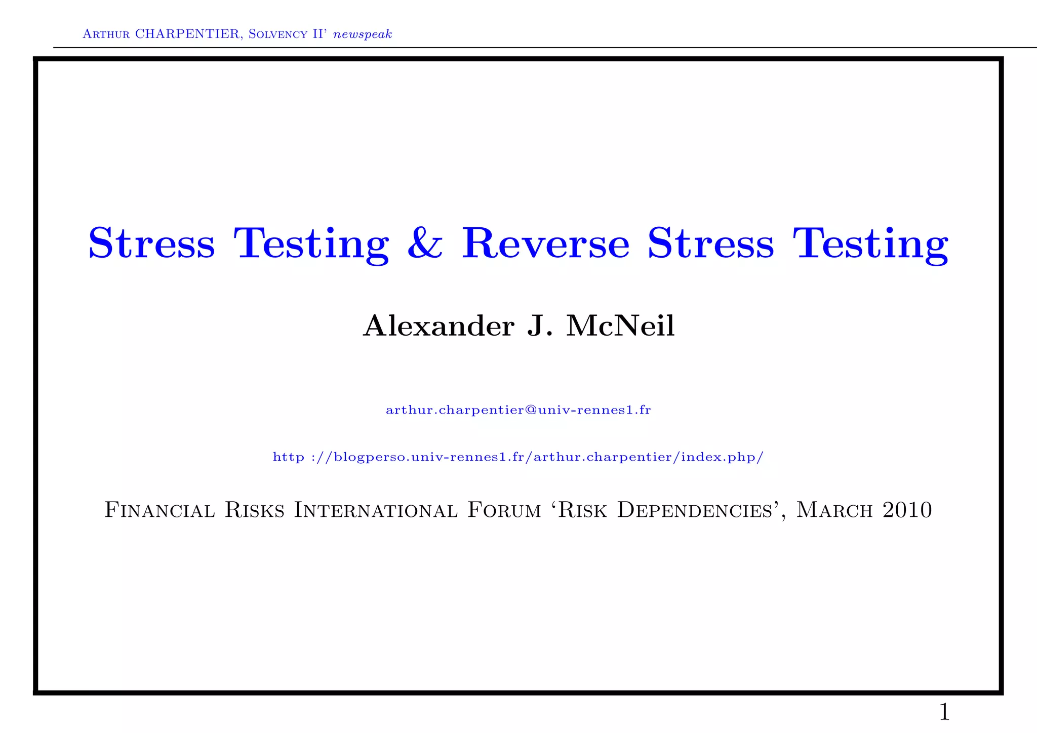 Slides alexander-mcneil | PDF