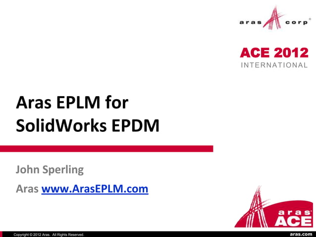 Aras EPLM for SolidWorks EPDM | PPT