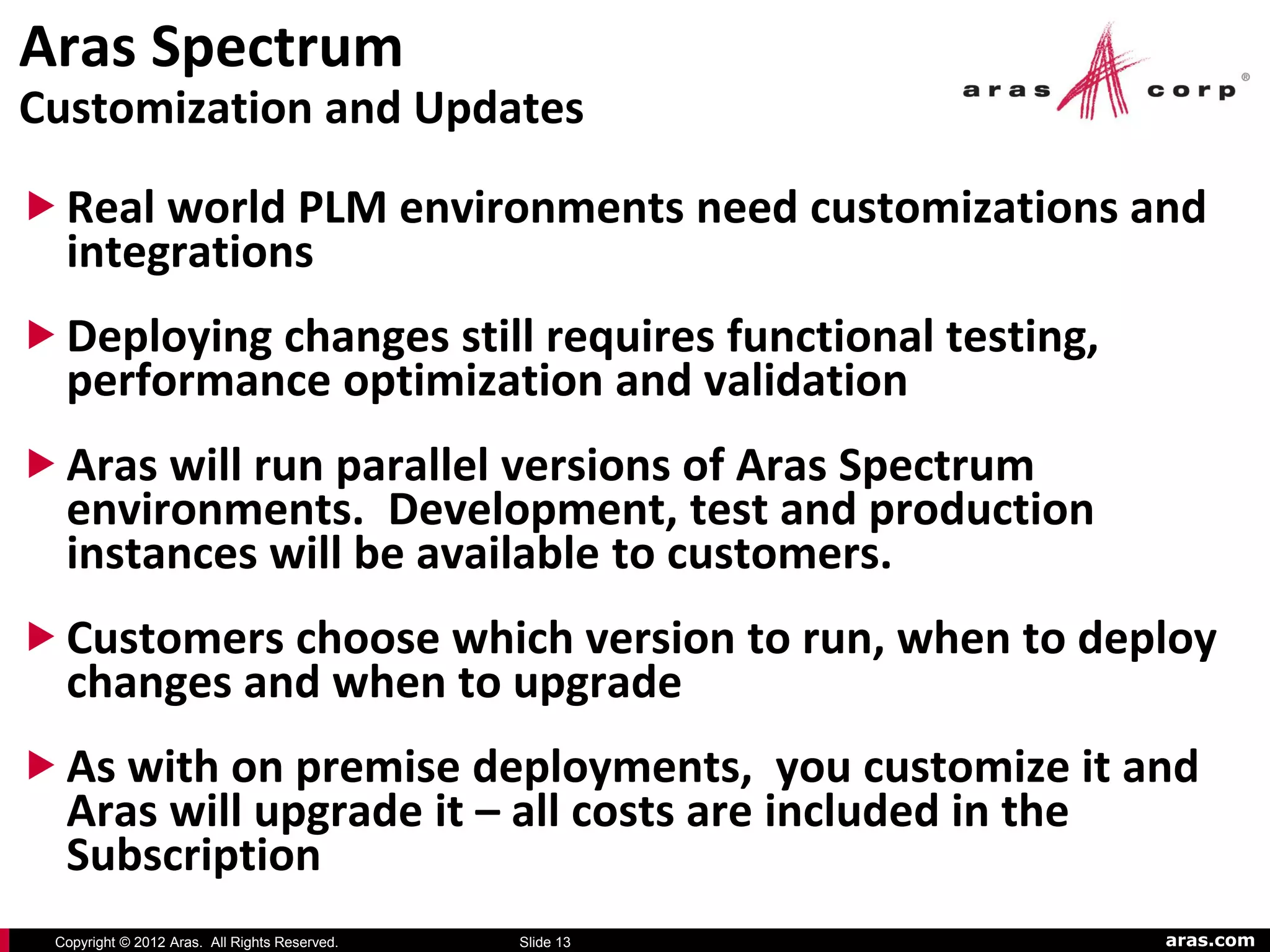 Aras PLM Software Leveraging the Cloud | PPT