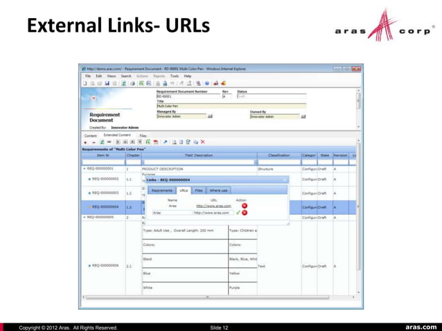 Aras PLM Requirements Management | PDF