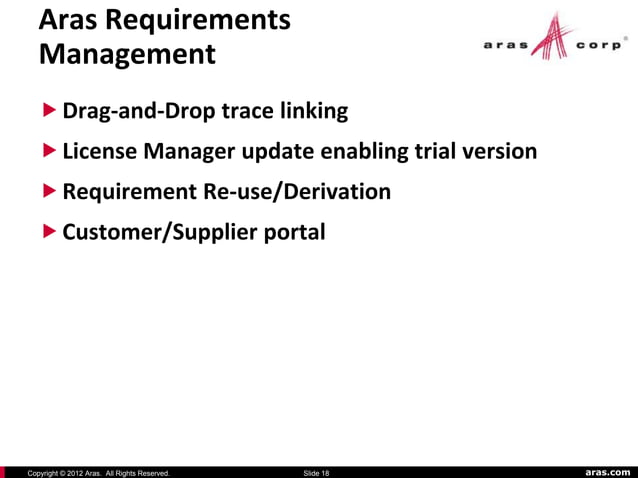 Aras PLM Requirements Management | PDF