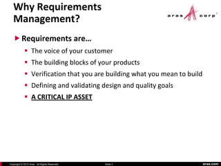 Aras PLM Requirements Management | PDF