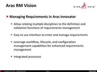 Aras PLM Requirements Management | PDF