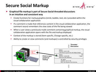 Aras PLM Viewing Markup and Secure Social | PDF
