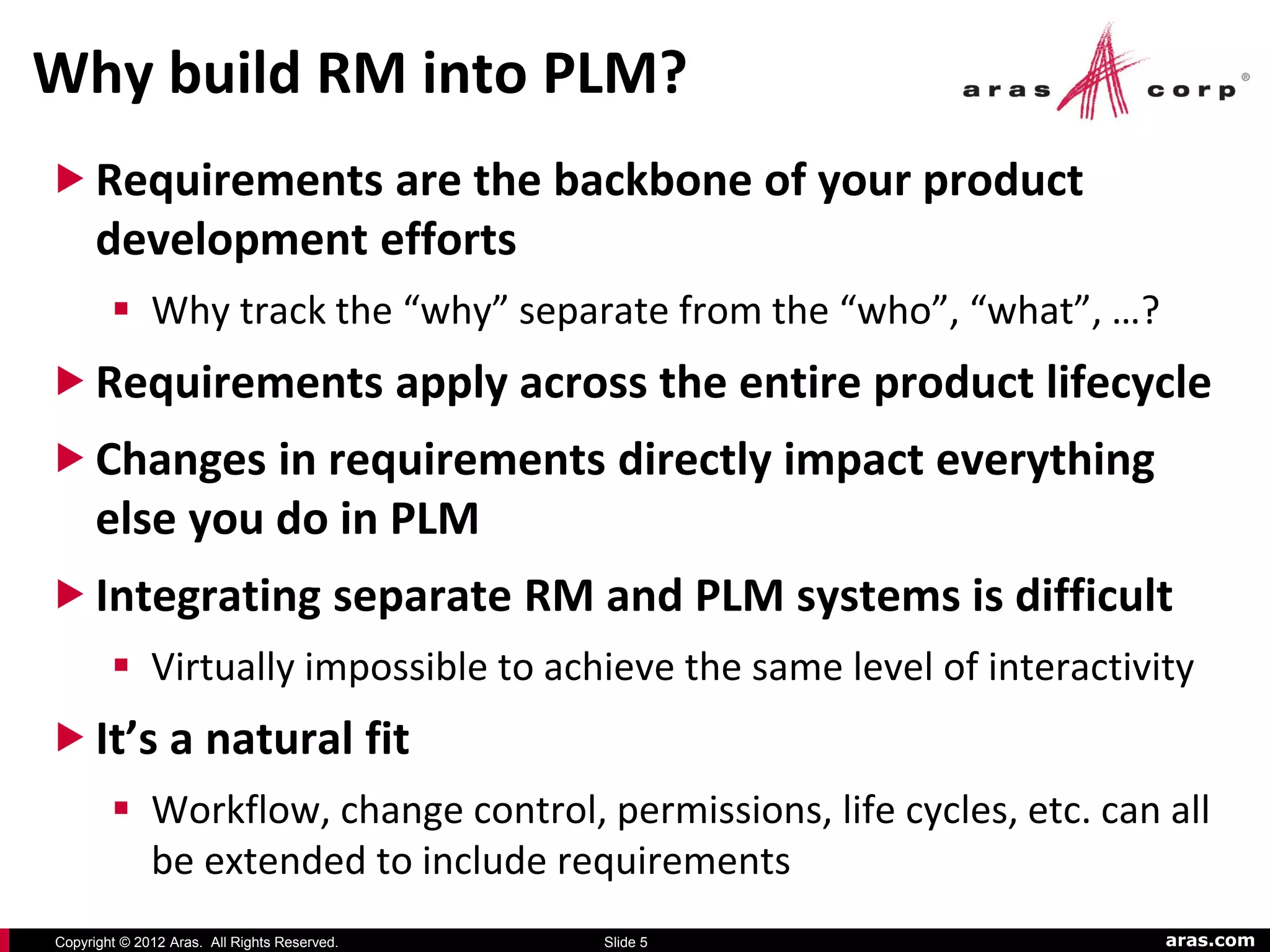 Aras PLM Requirements Management | PDF