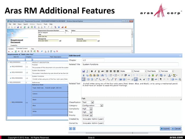 Aras PLM Requirements Management | PDF | Computer Software and ...