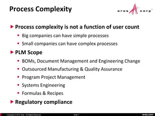 Aras Rightsizing PLM Software Deployments for Scalability | PDF