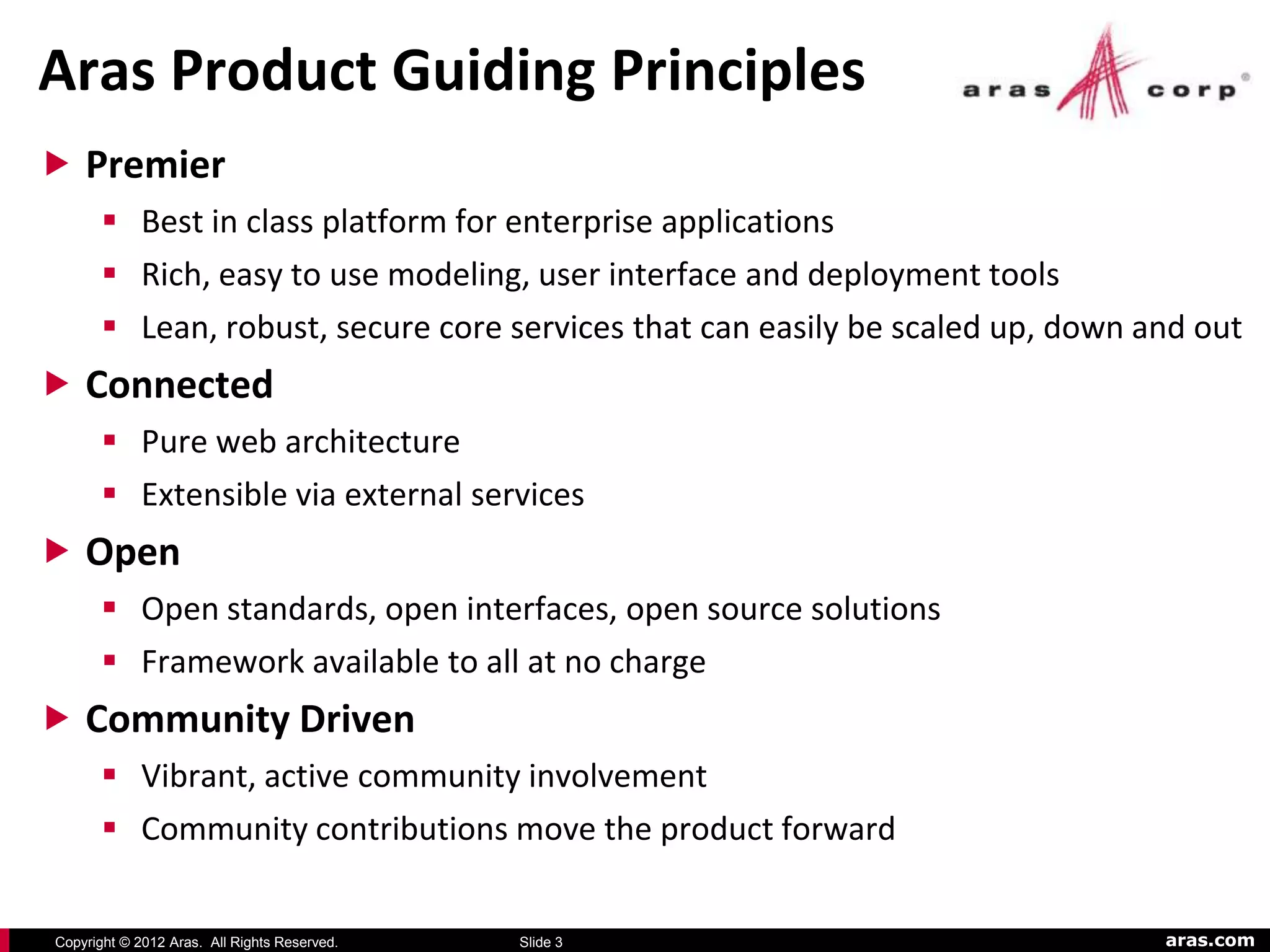 Aras Vision and Roadmap with Aras Innovator PLM Software | PDF